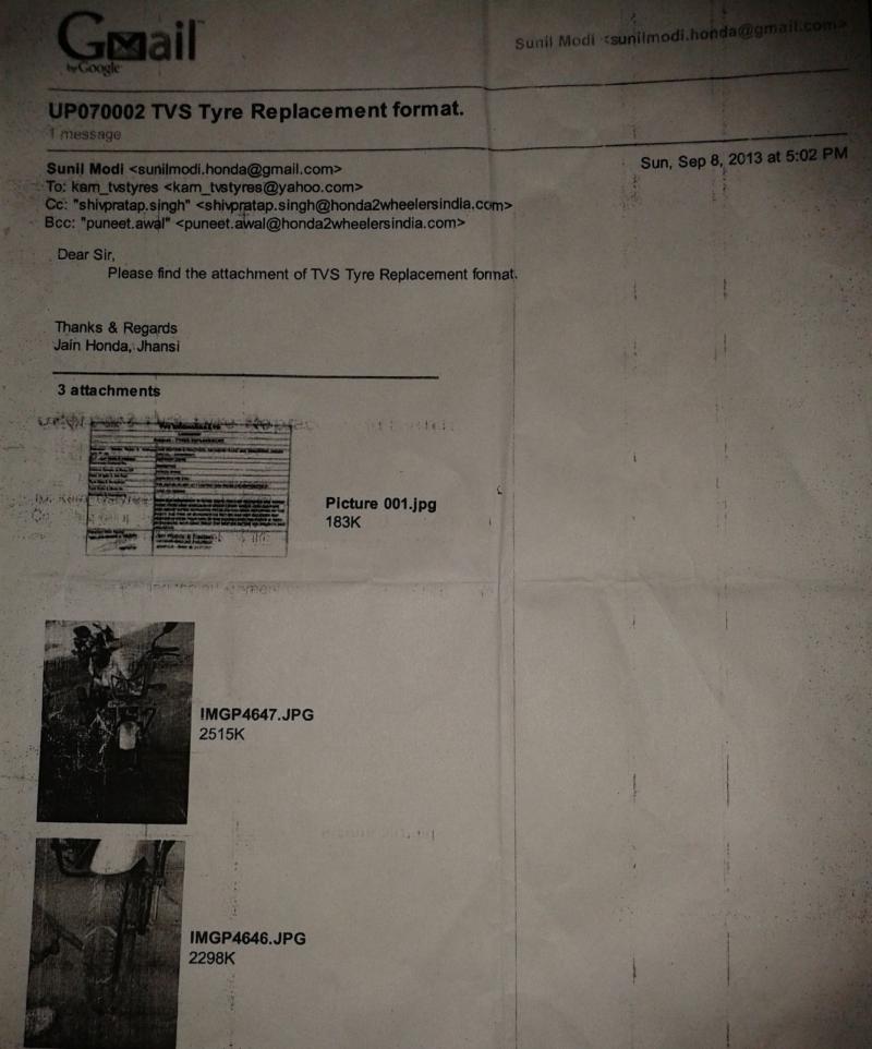 tvs tyre replacement complain which cones in manufacturing defect ...